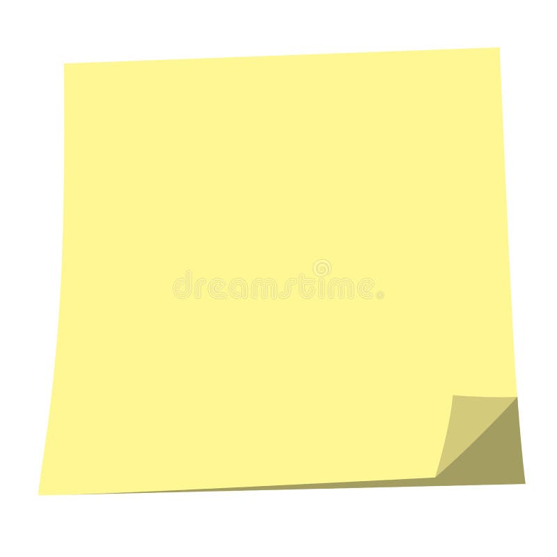 Sticky paper note stock vector. Illustration of memory - 85792284