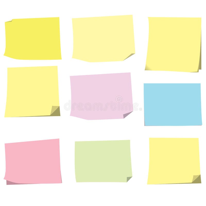 Sticky paper note stock vector. Illustration of adhesive - 85792699