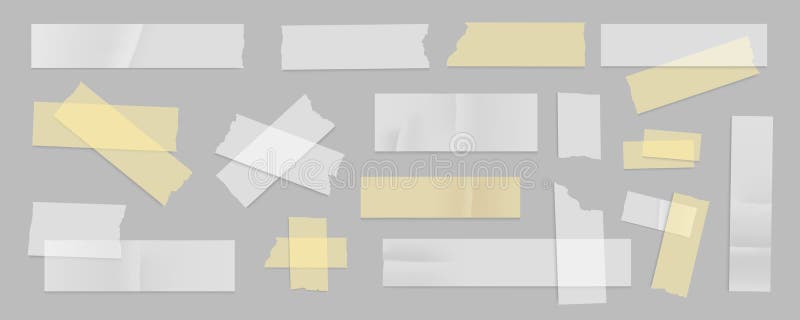 Sticky Paper Stripes Mega Set in Flat Graphic Design. Vector ...