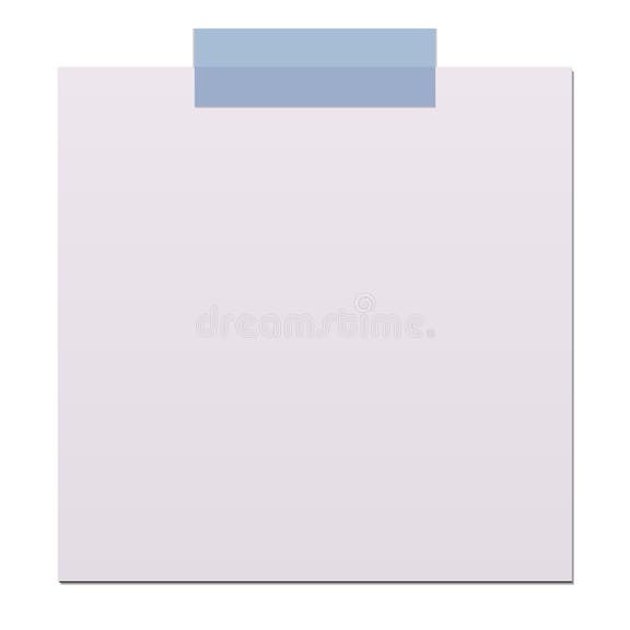 Sticky Paper with Sticky Tape, White Sticky Note Stock Vector ...