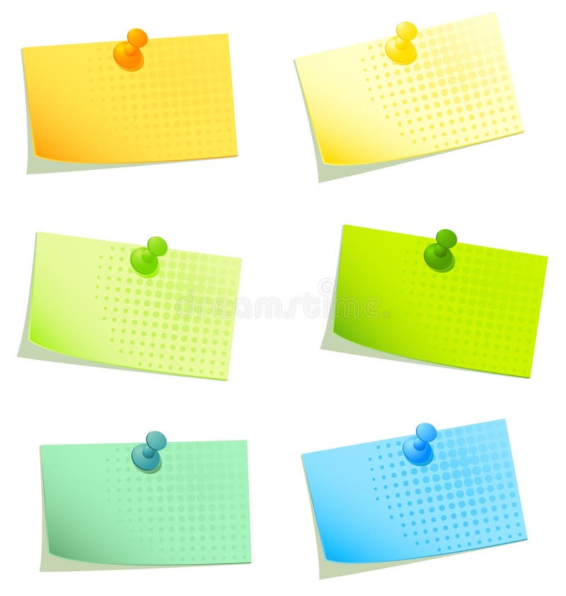 Sticky papers set 2 stock vector. Illustration of page - 17697931
