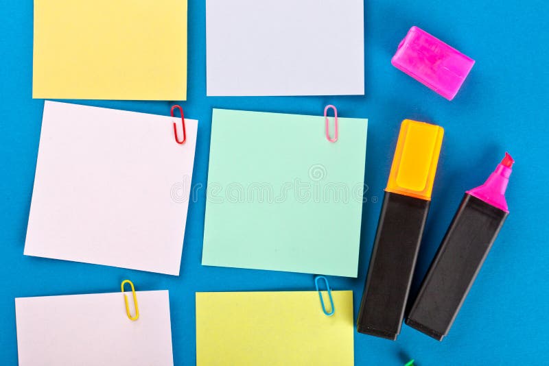 Sticky papers set stock photo. Image of design, piece - 38341778