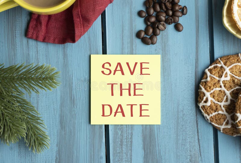 SAVE the DATE Message on the Card Shown by a Man Stock Image - Image of ...