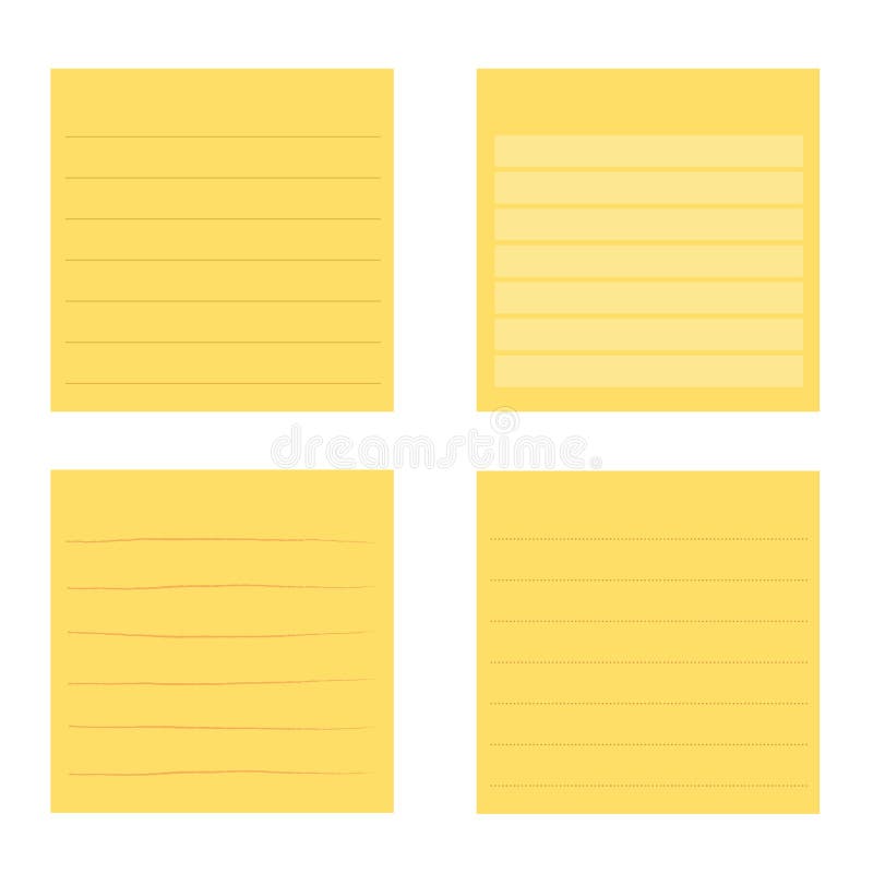 Sticky Post Note Collection. Post it for Work Memo, Reminder for To Do ...