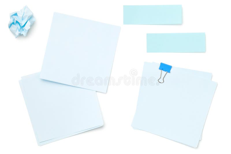 Sticky Post Note Paper Isolated on White Background Stock Image - Image ...