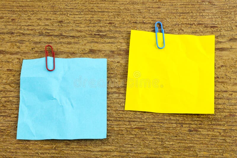 Paper Clips Note Reminder Sticky Stock Image - Image of note, clips ...