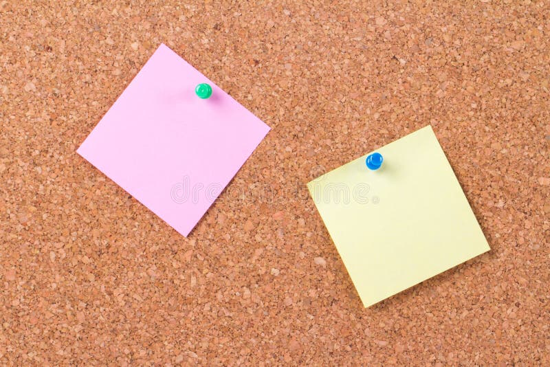 Sticky Posts on Cork Board stock photo. Image of information - 34049202