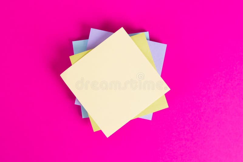 Sticky Posts on Pink Background Stock Photo - Image of reminder ...