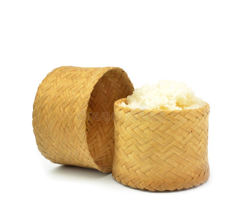Sticky Rice in a Bamboo Box Stock Photo - Image of style, southeast ...