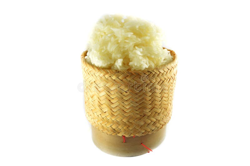 Sticky Rice in a Bamboo Box Stock Photo - Image of southeast, lunch ...