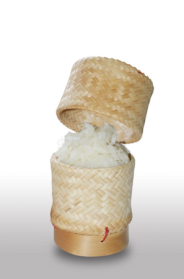 Sticky Rice in Bamboo Container Stock Photo - Image of gourmet, craft ...