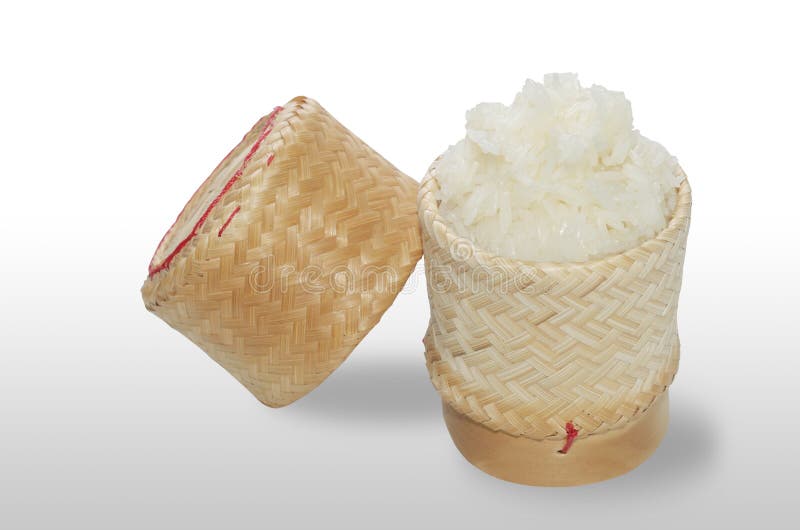 Sticky Rice in Bamboo Container Stock Image - Image of natural, asian ...