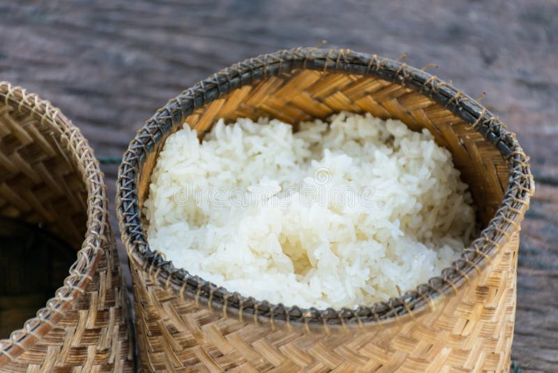 Glutinous rice isolated stock photo. Image of bamboo - 98983892