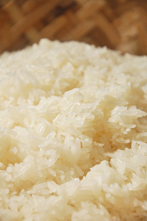 Sticky Rice in Wicker Steamer Stock Image - Image of cuisine, asian ...
