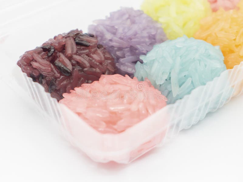 Sticky Rice stock image. Image of plastic, simple, green - 37919307