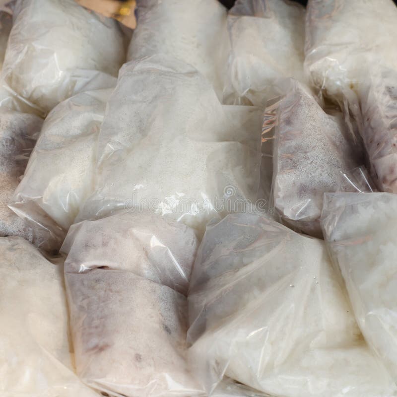 Sticky Rice Pack in Plastic Wrap Stock Photo - Image of restaurant ...