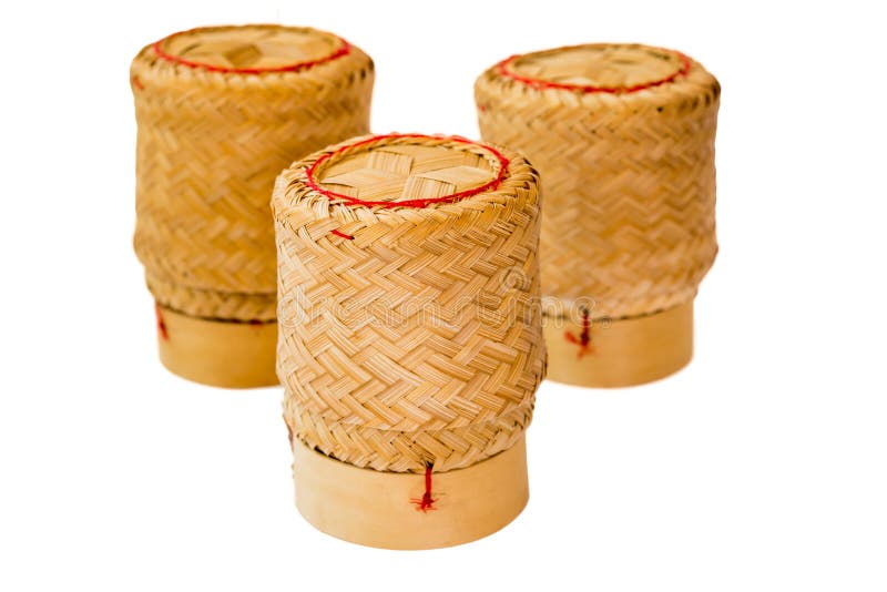 Sticky rice pot isolated stock photo. Image of ingredient - 43630534
