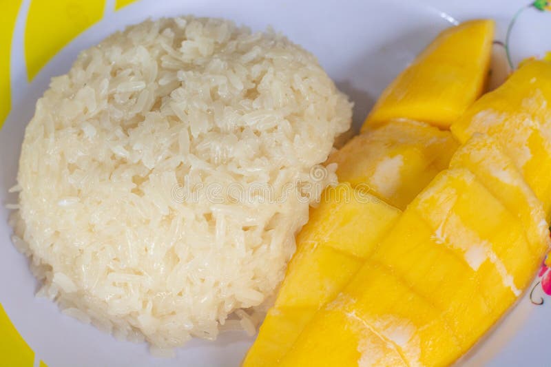 Sticky Rice Put on the Dish Stock Photo - Image of produce, vitamin ...