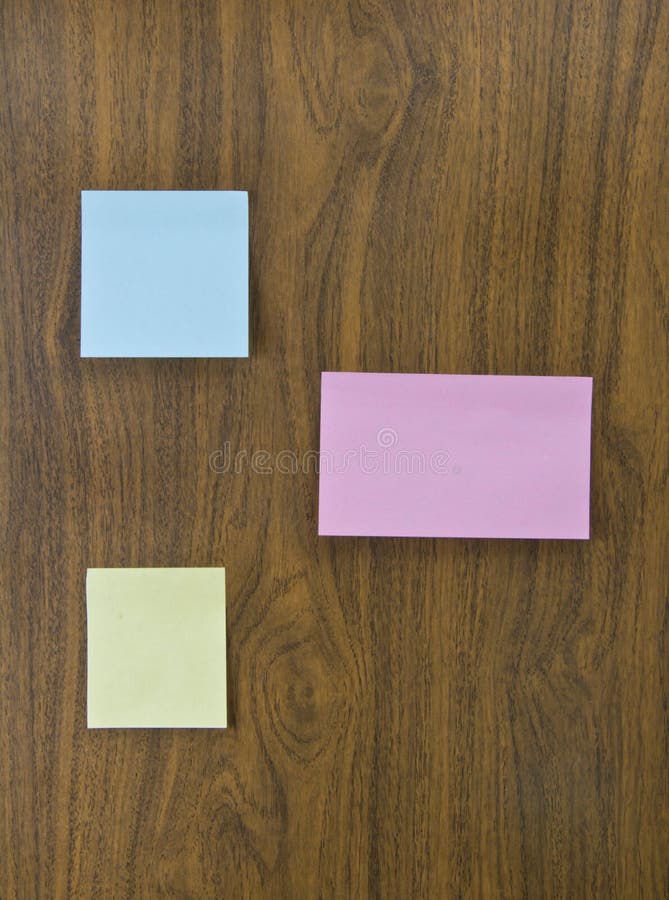 Sticky Sheets Of Paper For Wri Stock Photo - Image of letter, color ...