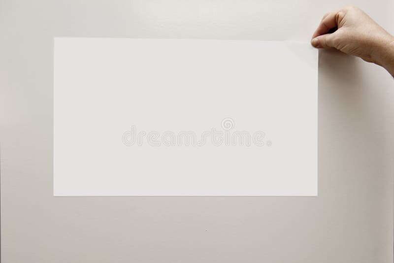Sticky sign on wall stock photo. Image of banner, white - 29352924