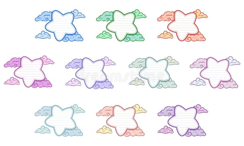 Sticky Star Notes Letters with Pastel Coloring for Writing Pack Stock ...