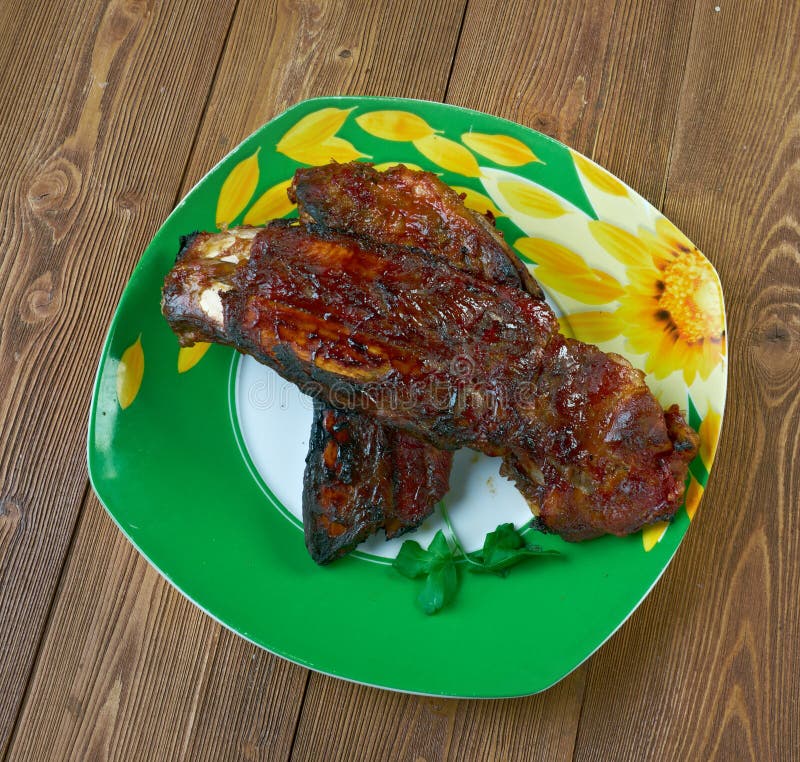 Sticky stout ribs stock photo. Image of garlic, pork - 84239502