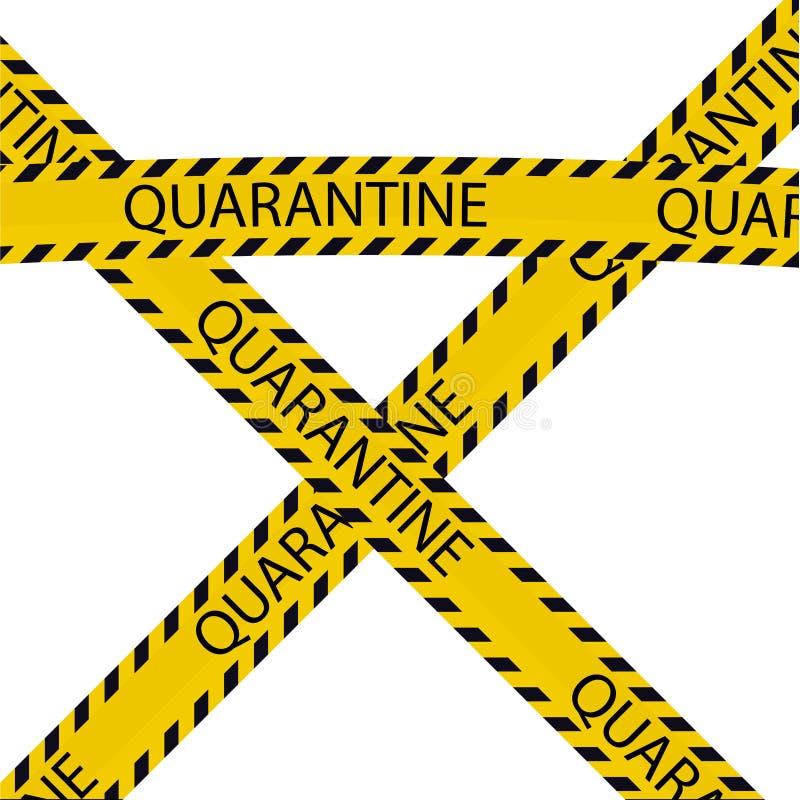 Sticky Tape Quarantine on a White Background. Vector Illustration Stock ...