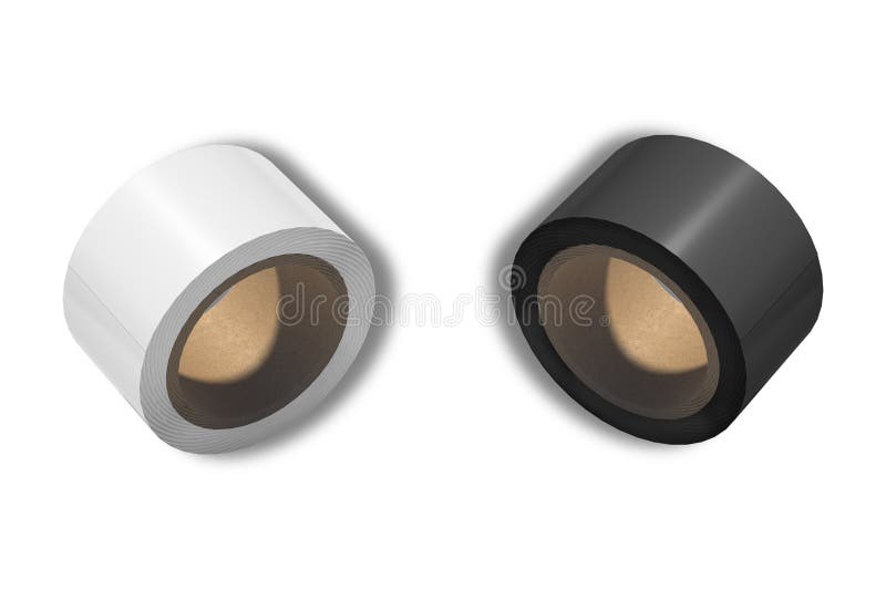 Sticky Tape, Scotch Tape, Adhesive Tape, White and Black Tape Mockup ...