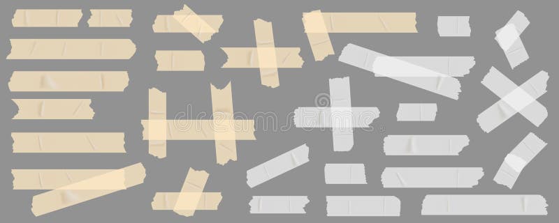 Sticky Tapes Mega Set in Flat Graphic Design. Vector Illustration Stock ...