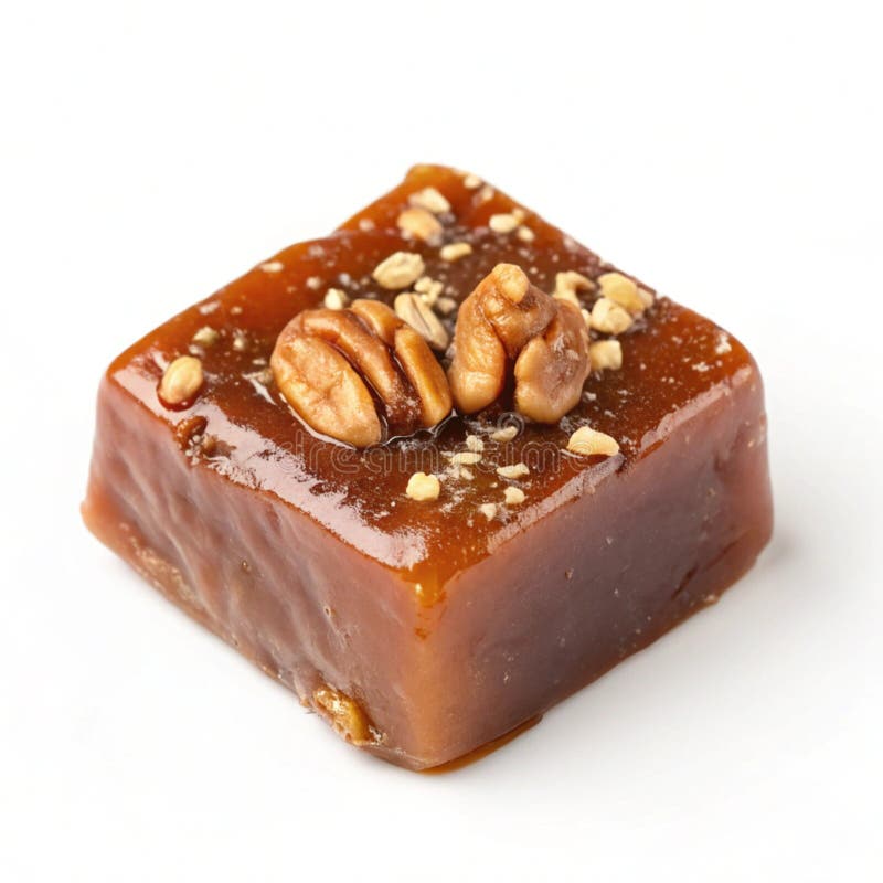 Sticky Toffee Isolated on White Background Stock Illustration ...