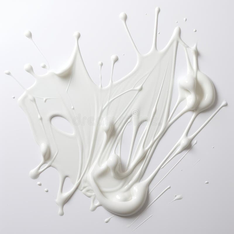 Sticky White Milk Splashes On Background Paul Corfield Style Stock Illustration Illustration