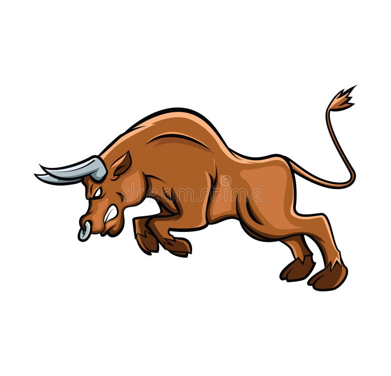 Stier vektor abbildung. Illustration von gefahr, maskottchen - 47882481