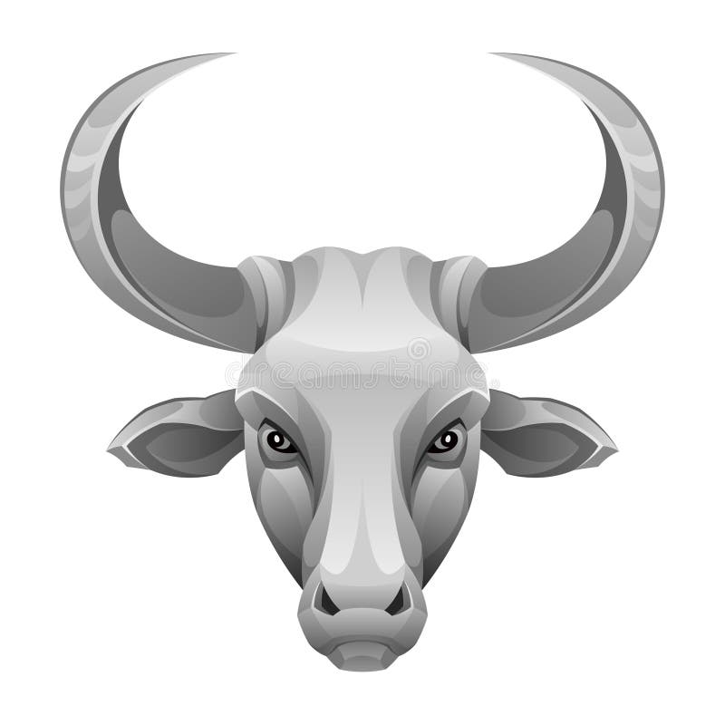 Stier-Kopf vektor abbildung. Illustration von büffel - 61859227