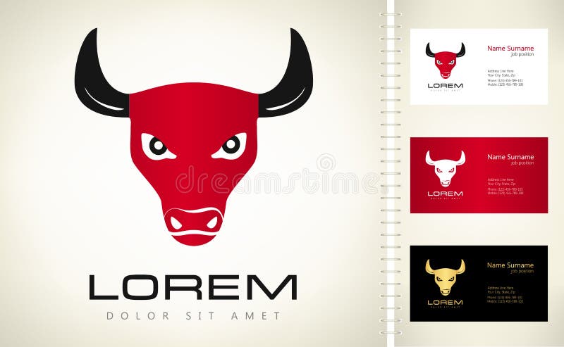 Stier-Logovektor vektor abbildung. Illustration von stark - 97074929