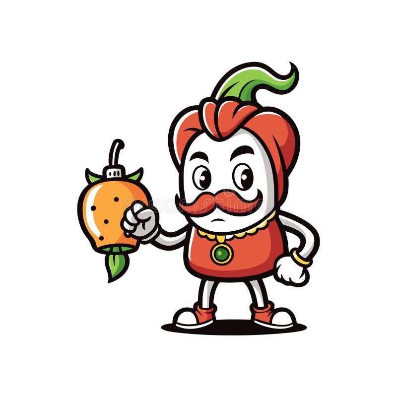 Stiff Bell Pepper Vegetable Digital Art Illustration Stock Illustration ...