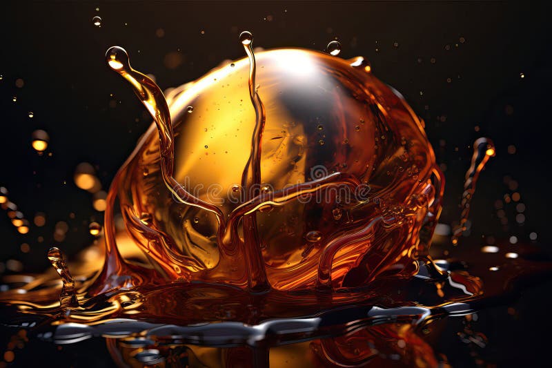 Stiff, Liquid, Molten Objects. AI Generated Stock Illustration ...