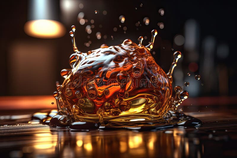 Stiff, Liquid, Molten Objects. AI Generated Stock Illustration ...