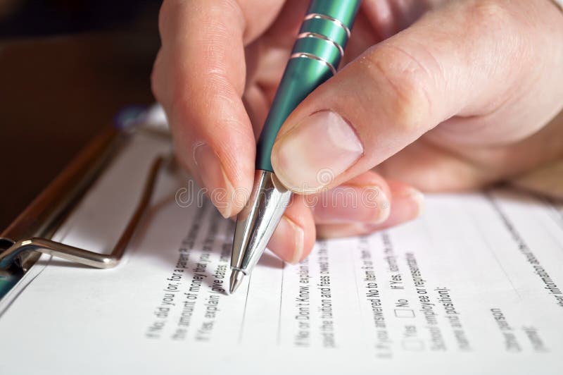 Stift in der Hand stockbild. Bild von finger, anwendung - 28814633