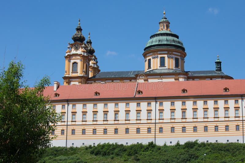 Melk - Famous Baroque Abbey (Stift Melk), Austria Stock Photo - Image ...