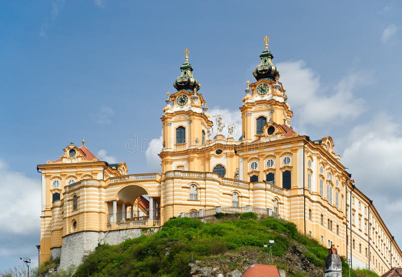 Melk - Famous Baroque Abbey (Stift Melk), Austria Stock Photo - Image ...