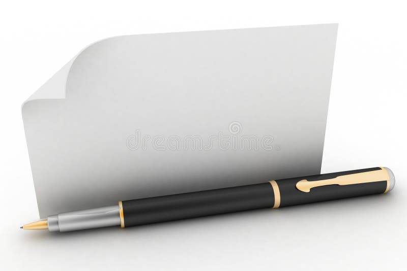 Blatt Mit Linien Und Einem Stift Vektor Abbildung - Illustration von ...