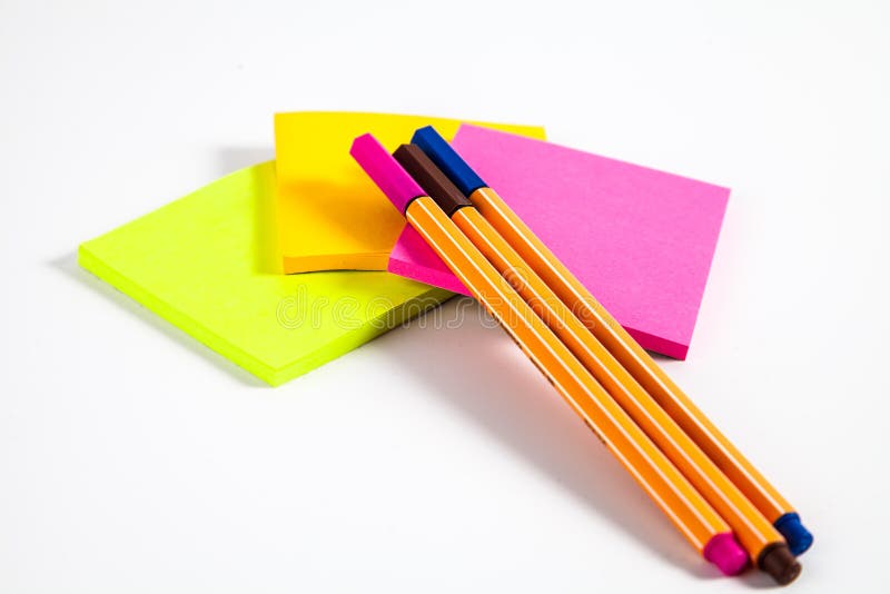 Stift und Post-it stockbild. Bild von sonderkommando - 41779253