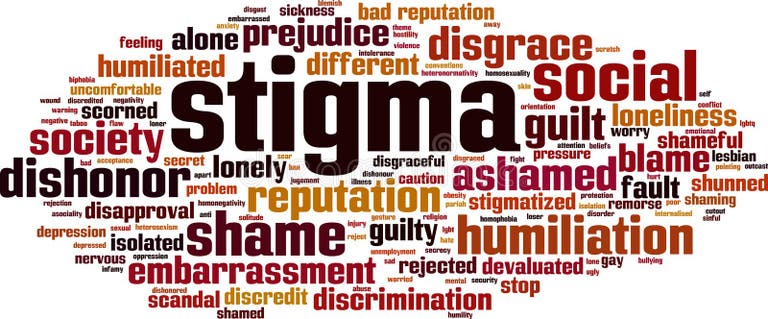Stigma word cloud stock vector. Illustration of isolated - 269380580