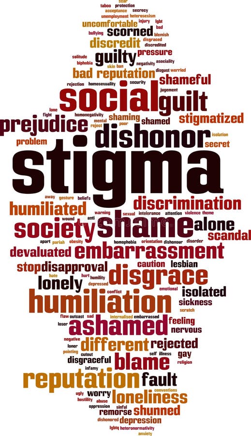 Stigma word cloud stock vector. Illustration of rejected - 146615814