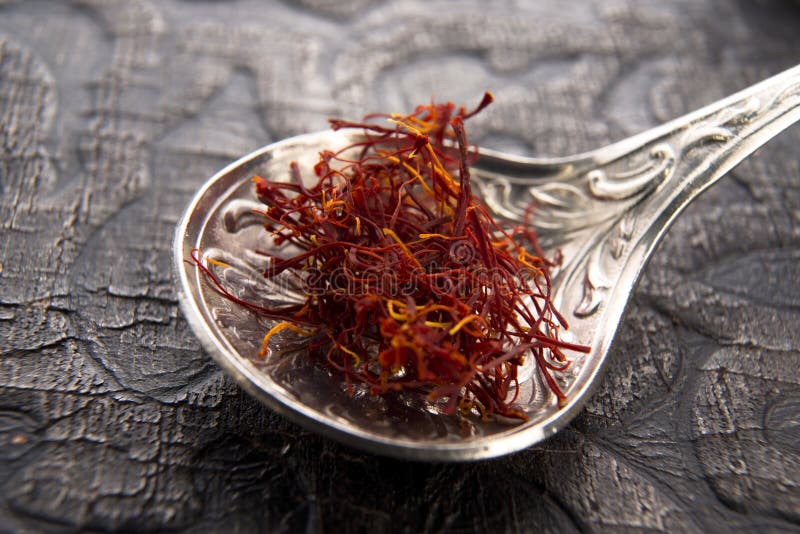 Stigmas of saffron stock photo. Image of expensive, luxury - 38409444