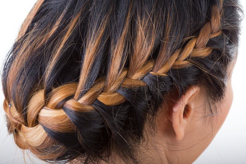 Stijl Van Het Vlecht De Lange Haar Stock Foto - Image of menselijk ...
