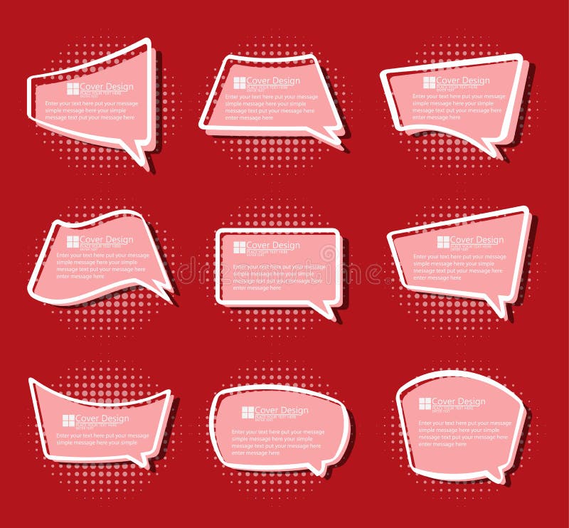 Stiker Comics Label Etiquette Cartoon Red Stock Vector - Illustration ...