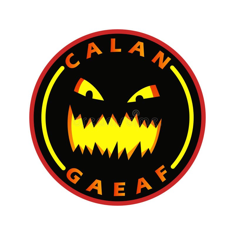 Stiker Icon of Calan Gaeaf Happy Halloween Stock Vector - Illustration ...