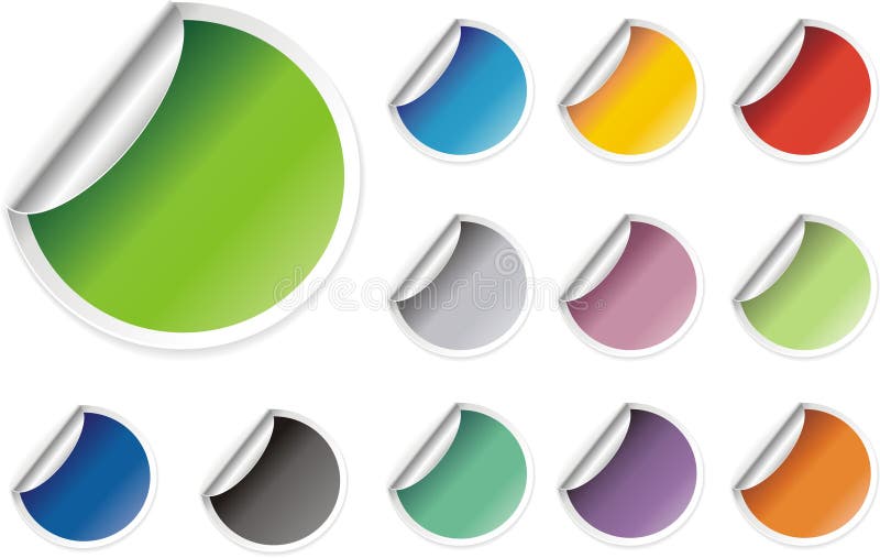 Stikers for web stock vector. Illustration of internet - 13410542