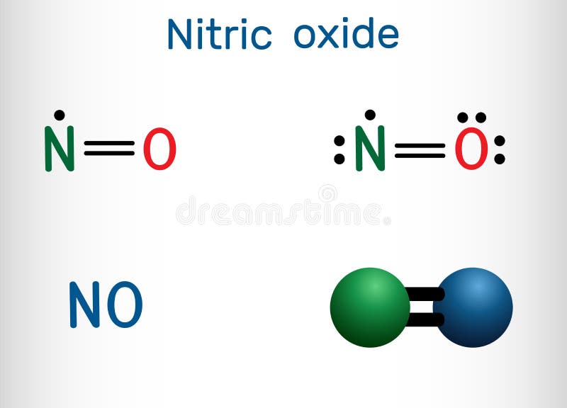 Stikstofoxide Geen Molecuulmodelchemische Formule. Stikstofoxide ...